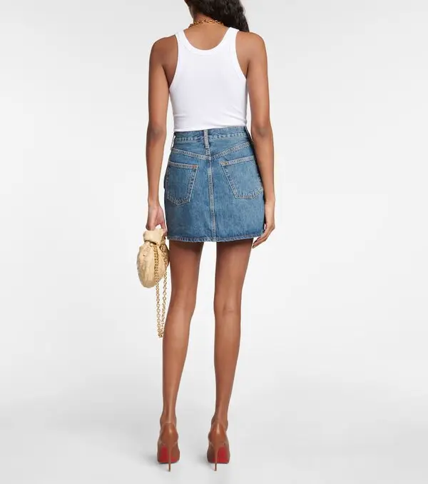 Wardrobe.NYC High-rise Denim Miniskirt