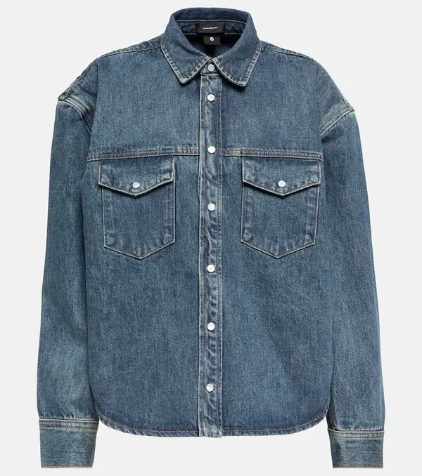 Wardrobe.NYC Oversized Denim Trucker Jacket - Blue