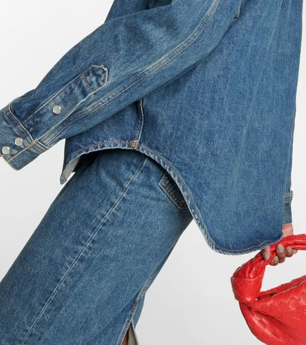 Wardrobe.NYC Oversized Denim Trucker Jacket - Blue