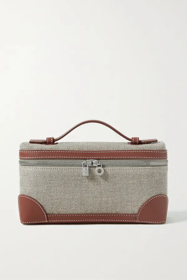 Loro Piana L19 Leather-trimmed Canvas Tote