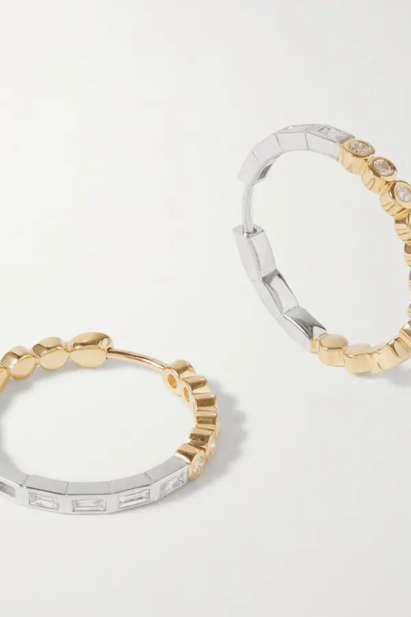 Yvonne Léon 18-karat Diamond Hoop Earrings