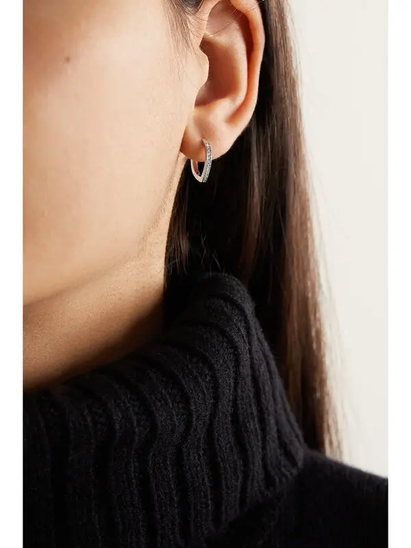 REPOSSI Antifer 18-karat Diamond Single Earring - Silver