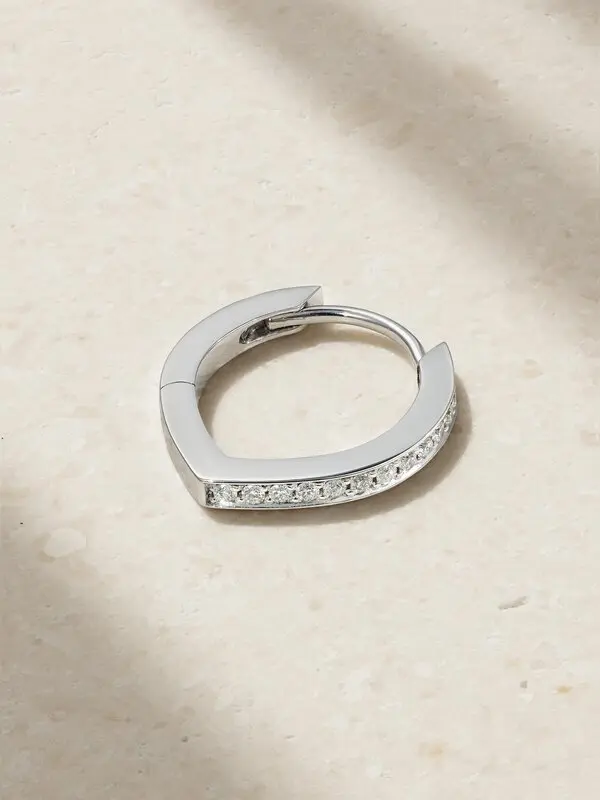 REPOSSI Antifer 18-karat Diamond Single Earring - Silver
