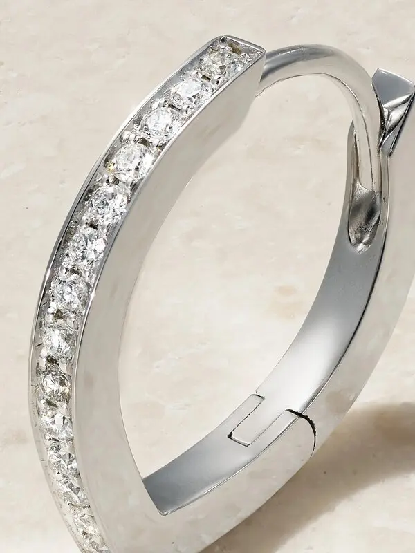 REPOSSI Antifer 18-karat Diamond Single Earring - Silver
