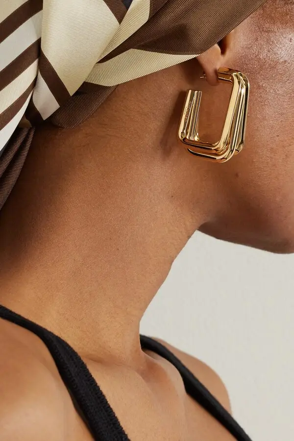 Saint Laurent Tone Hoop Earrings