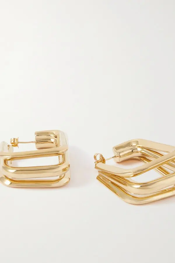 Saint Laurent Tone Hoop Earrings