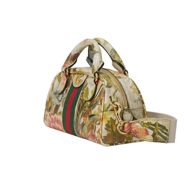 Gucci Ophidia Gg Flora Mini Top Handle Bag