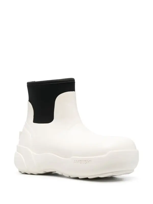 AMBUSH Logo Chunky Ankle Boots - White