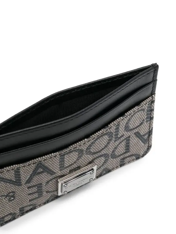 Dolce & Gabbana Logo Jacquard Card Holder - Black