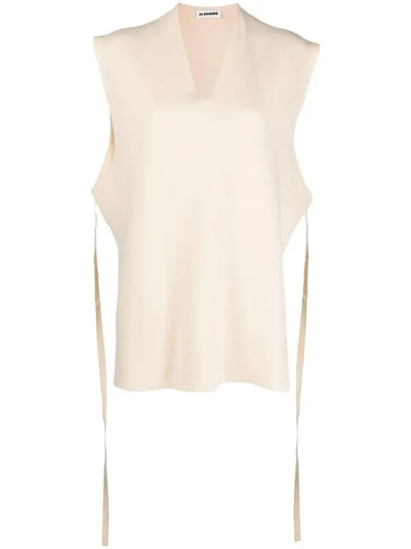 JIL SANDER Wool V-neck Vest