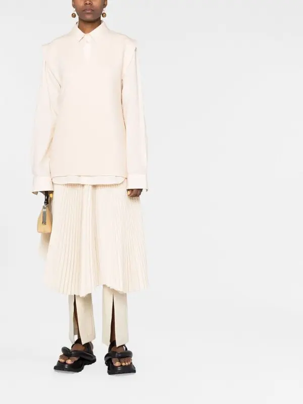 JIL SANDER Wool V-neck Vest