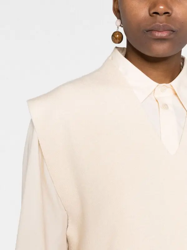 JIL SANDER Wool V-neck Vest