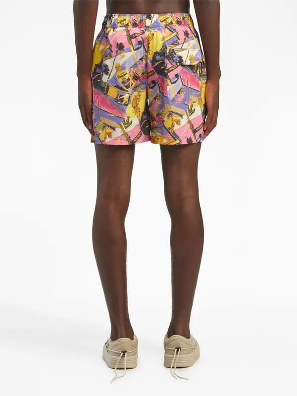Palm Angels Miami Pattern Swim Shorts - Black