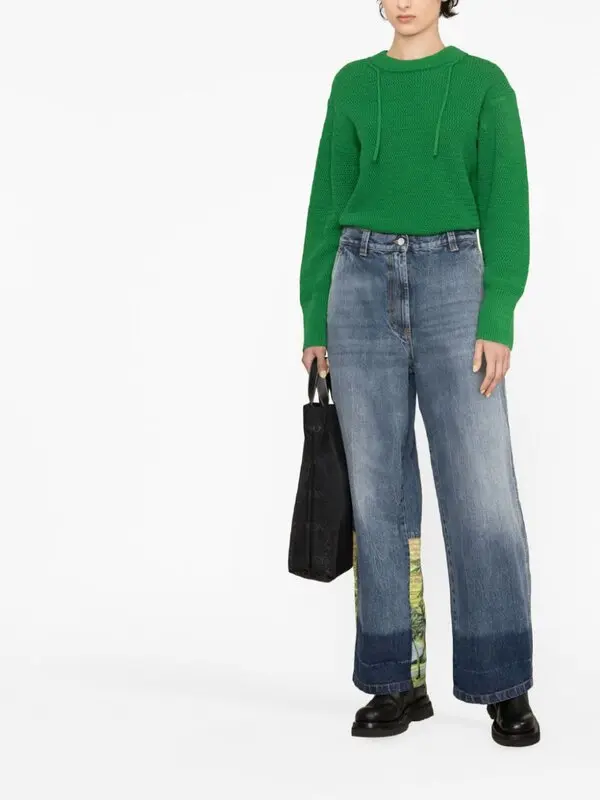 Palm Angels Sunrise Panelled Wide-leg Jeans