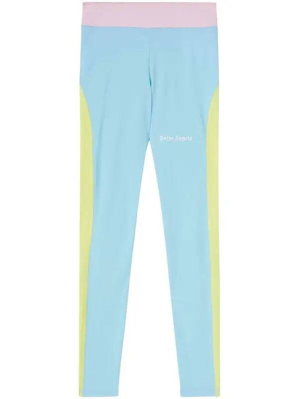 Palm Angels Miami Colour-block Leggings - Blue