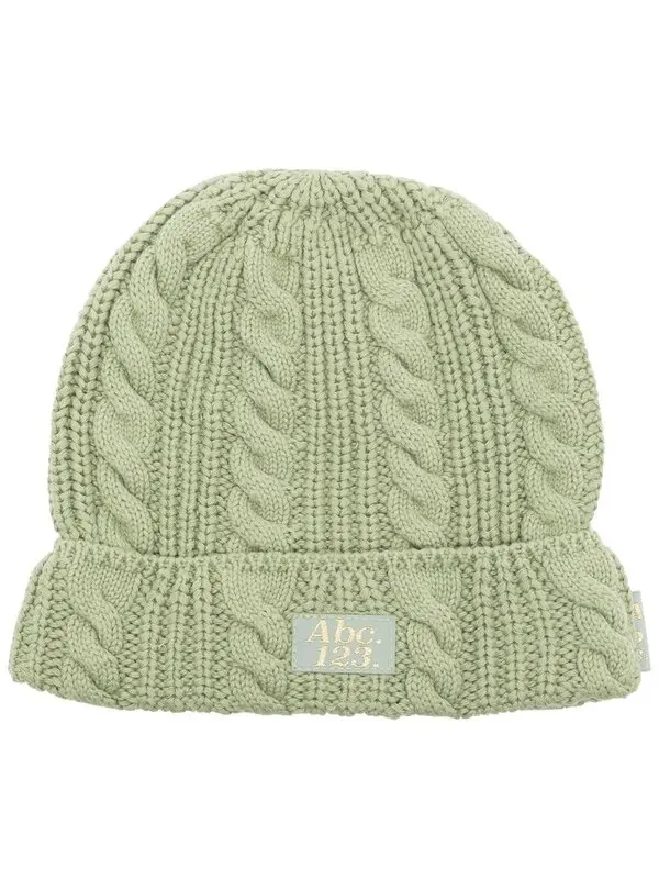 ADVISORY BOARD CRYSTALS Logo Patch Chunky-knit Beanie - Green