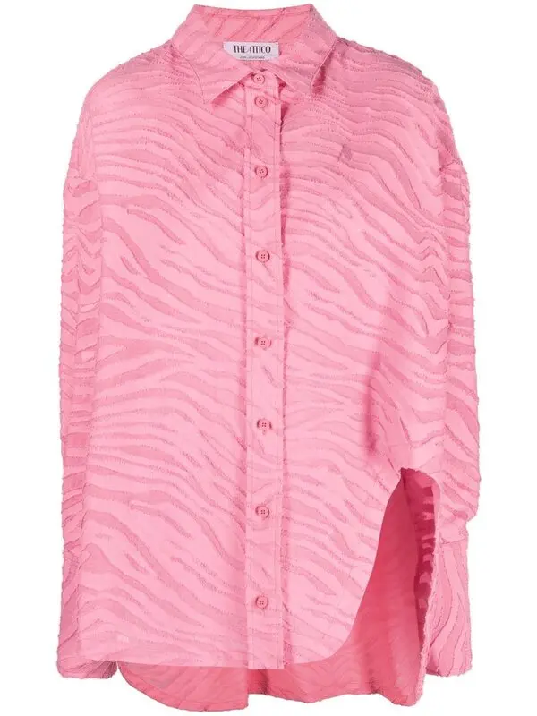 Attico Diana Long-sleeve Shirt - Pink