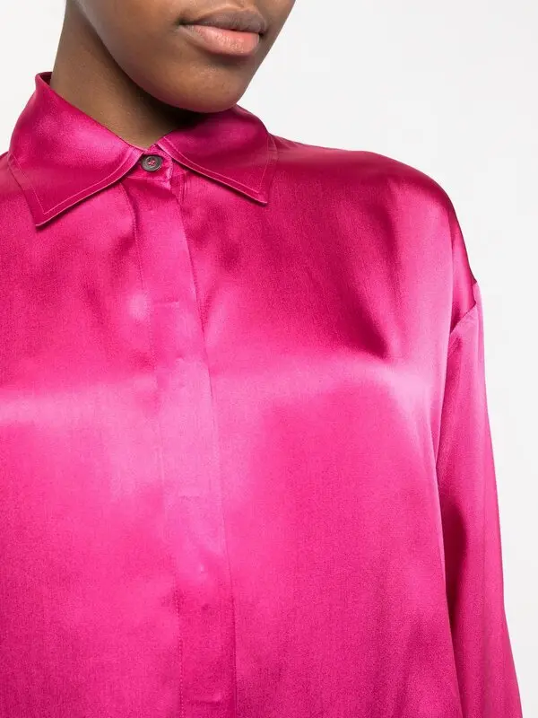 BLANCA VITA Oversized Mini Shirtdress - Pink