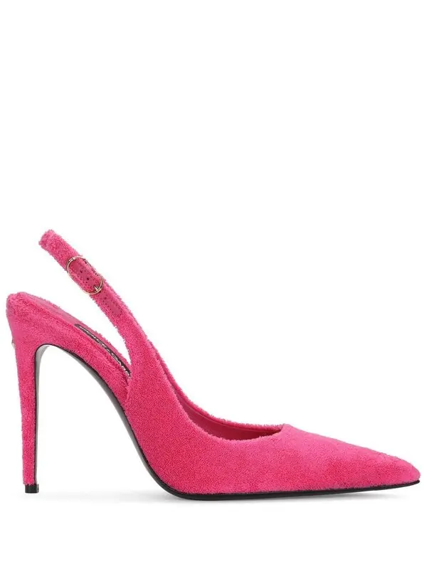 Dolce & Gabbana Logo-plaque Fleece Pumps