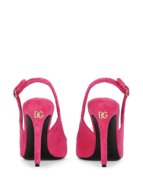 Dolce & Gabbana Logo-plaque Fleece Pumps