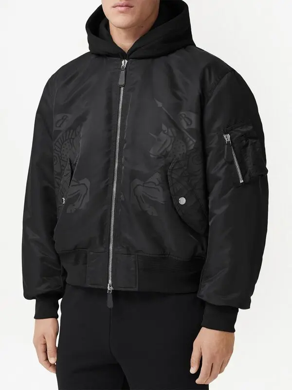 Burberry Equestrian Knight-print Bomber Jacket