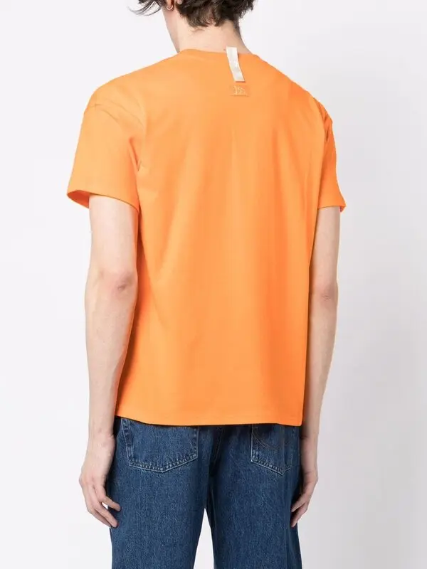 ADVISORY BOARD CRYSTALS Chest-pocket Cotton T-shirt - Orange