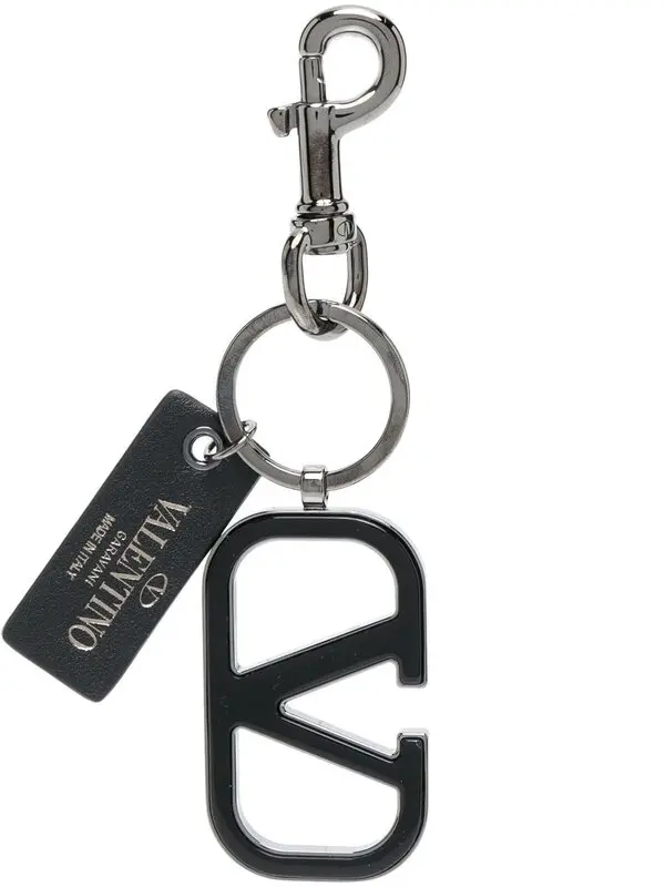 Valentino Garavani Vlogo Signature Keyring - Black