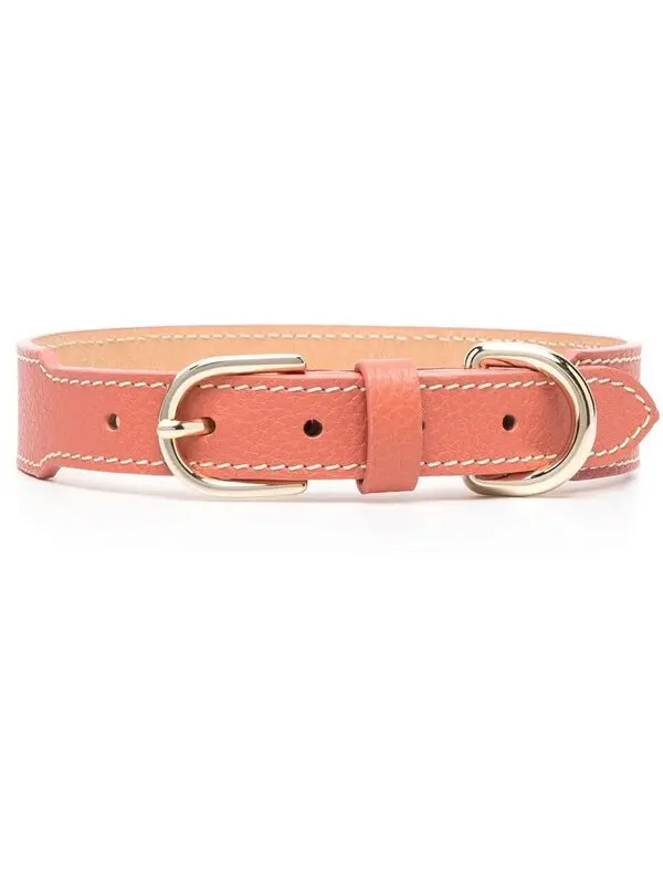 SPORTY & RICH Leather Pet Collar - Pink