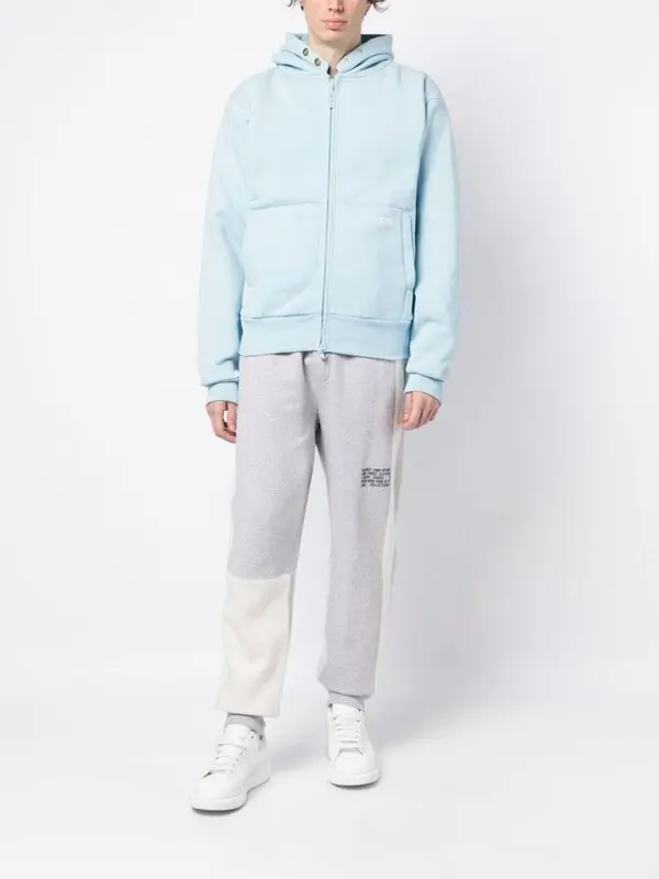 ADVISORY BOARD CRYSTALS Logo-patch Zip-up Hoodie - Blue