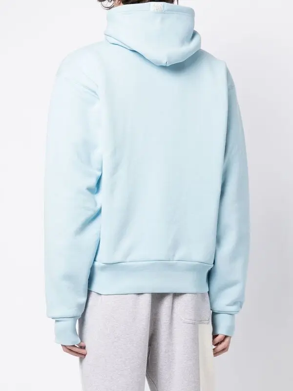 ADVISORY BOARD CRYSTALS Logo-patch Zip-up Hoodie - Blue