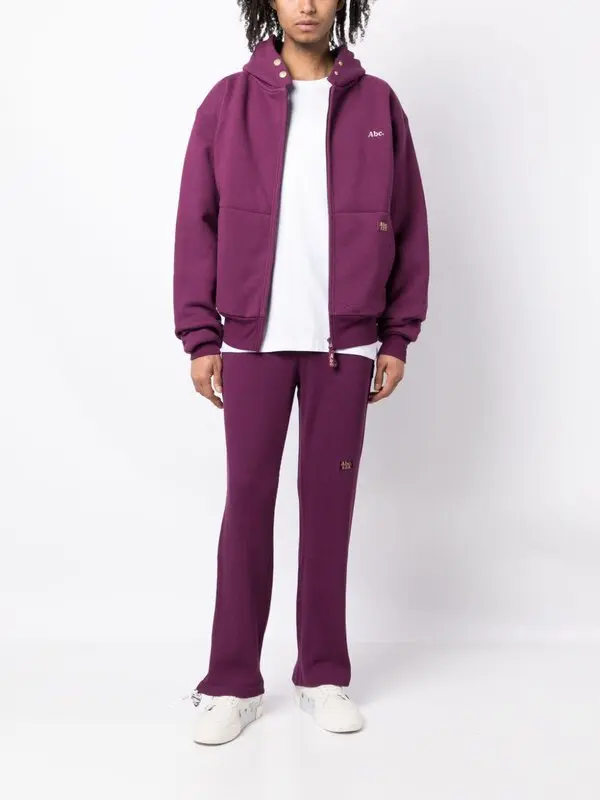 ADVISORY BOARD CRYSTALS Logo-patch Cotton-blend Hoodie - Purple