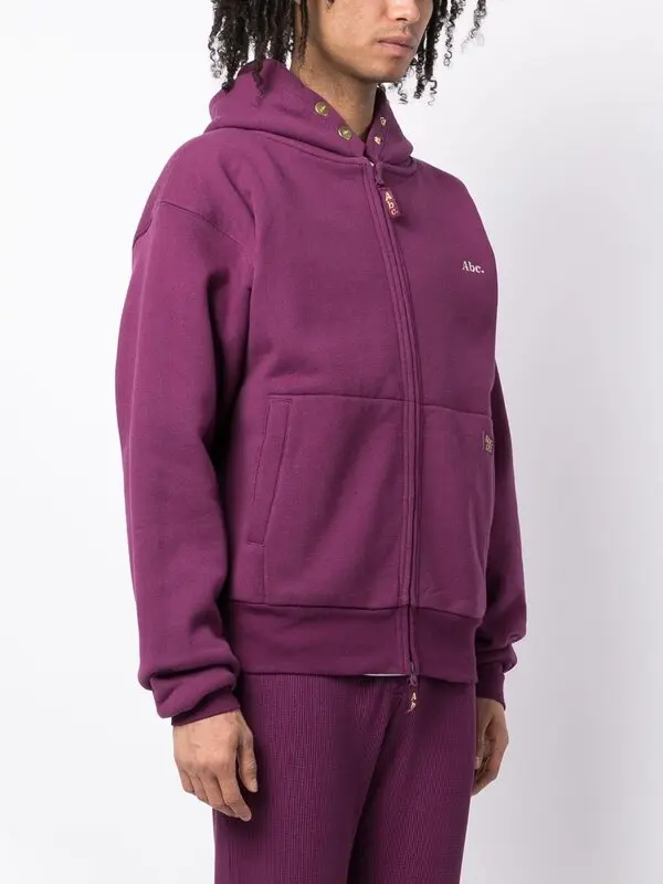 ADVISORY BOARD CRYSTALS Logo-patch Cotton-blend Hoodie - Purple