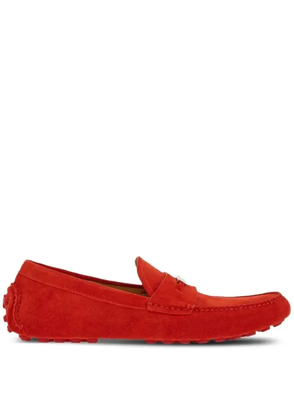 FERRAGAMO Penny Driver Loafers - Red