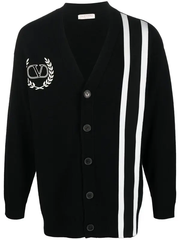 Valentino Garavani Vlogo Signature Virgin Wool Cardigan