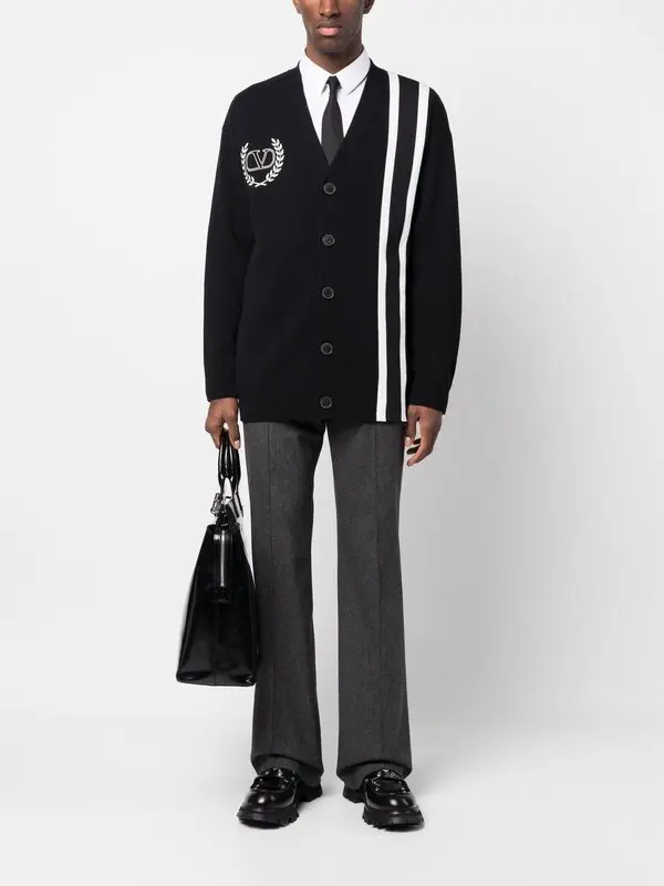 Valentino Garavani Vlogo Signature Virgin Wool Cardigan