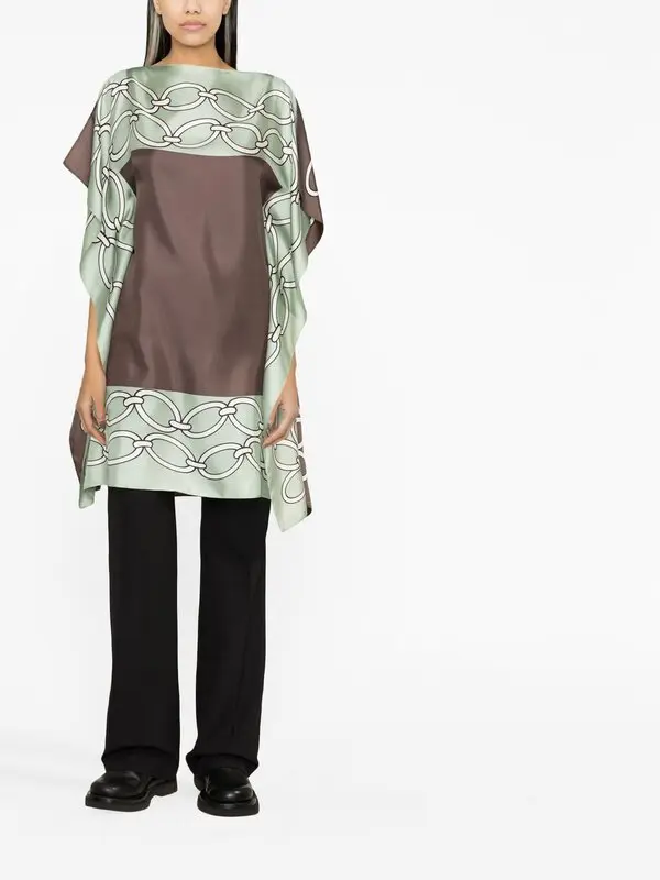 Valentino Garavani Chain 1967 Foulard-print Silk Dress