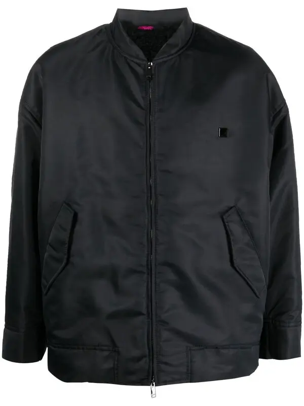 Valentino Garavani Zip-up Bomber Jacket - Black