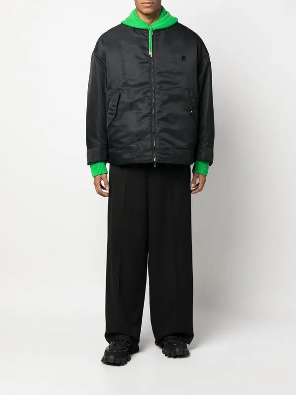 Valentino Garavani Zip-up Bomber Jacket - Black