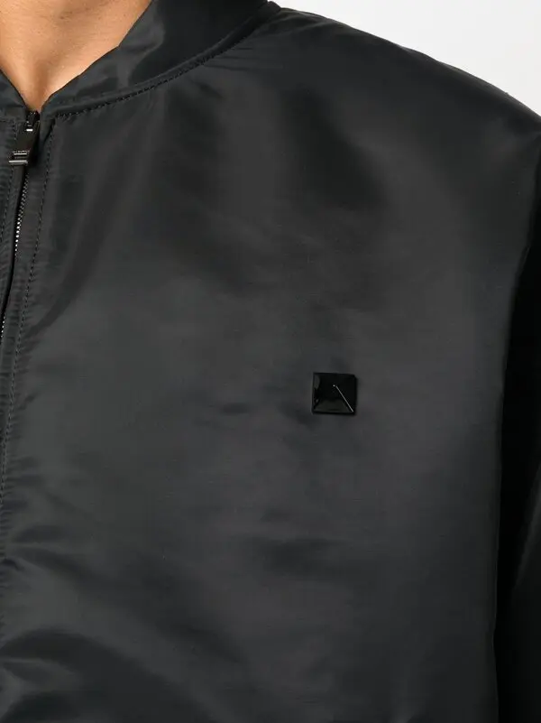 Valentino Garavani Zip-up Bomber Jacket - Black