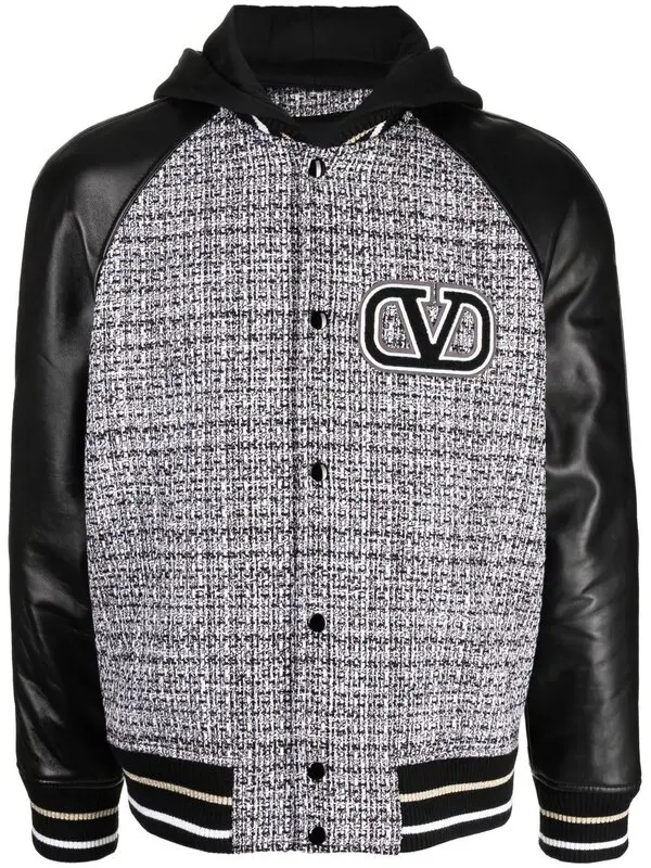 Valentino Garavani Logo-patch Hooded Bomber Jacket