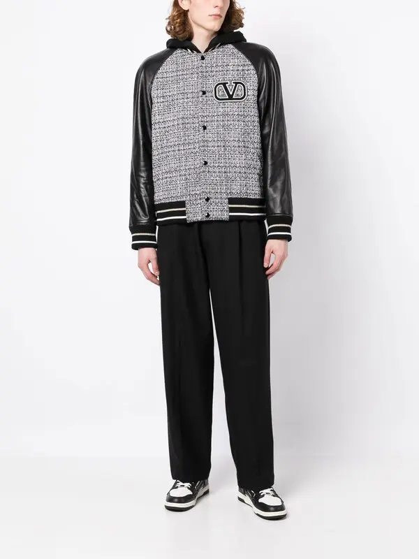 Valentino Garavani Logo-patch Hooded Bomber Jacket