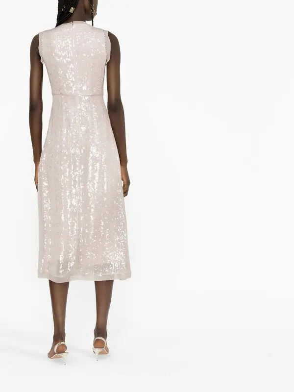 erdem pink sequin dress Sequined chiffon gown in pink - Erdem