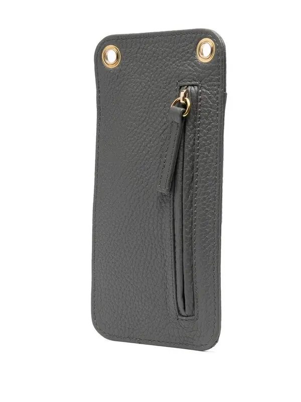 Eleventy Leather Mobile-phone Bag - Grey