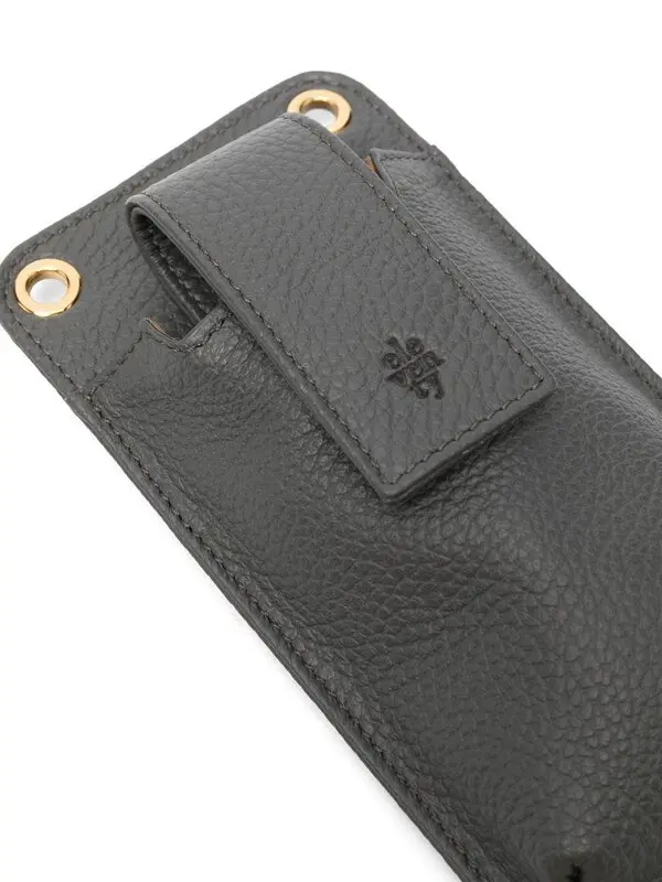 Eleventy Leather Mobile-phone Bag - Grey