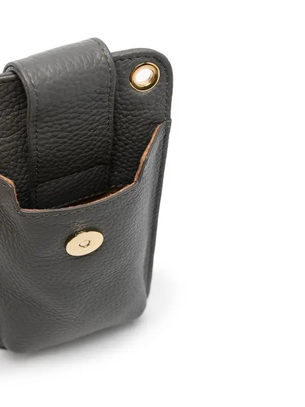 Eleventy Leather Mobile-phone Bag - Grey