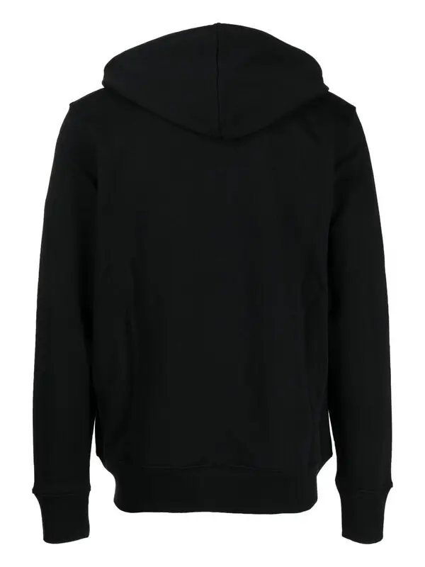 Paul Smith Zipped Organic Cotton Hoodie - Black