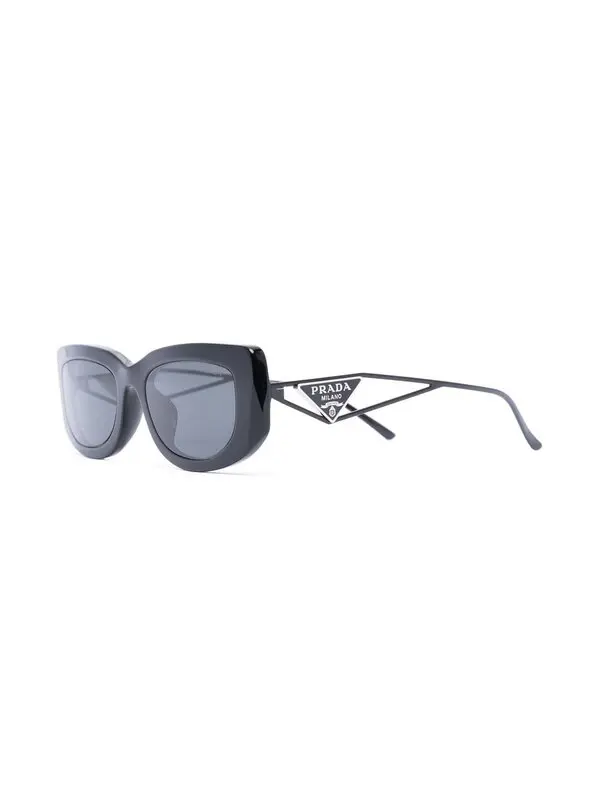 Prada Symbole Rectangle Sunglasses - Black
