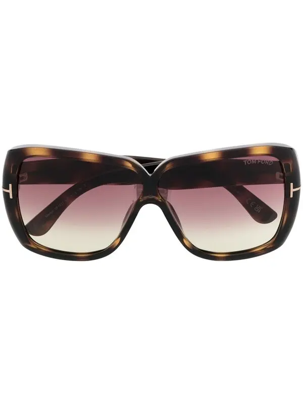 TOM FORD Oversized Frame Sunglasses - Brown