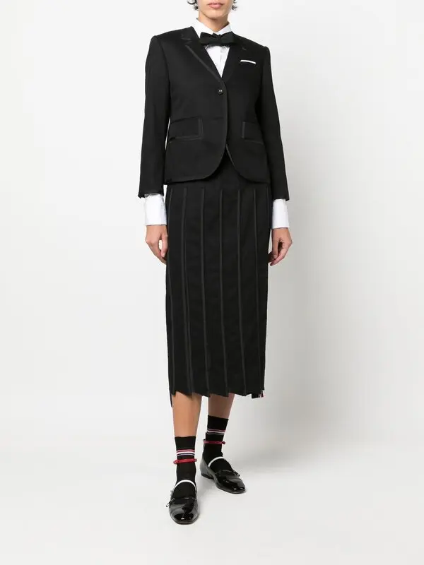 Thom Browne Logo-patch Long-sleeved Shirt - White