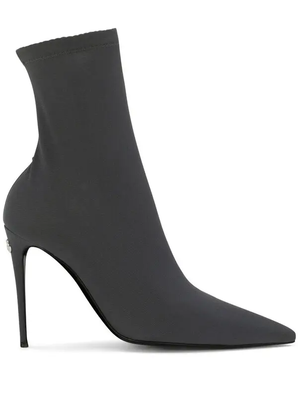 Dolce & Gabbana Sock Ankle Boots - Grey